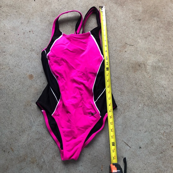Speedo | Swim | Speedo One Piece Vibrant Pink And Black Swimsuit Size 8 ...